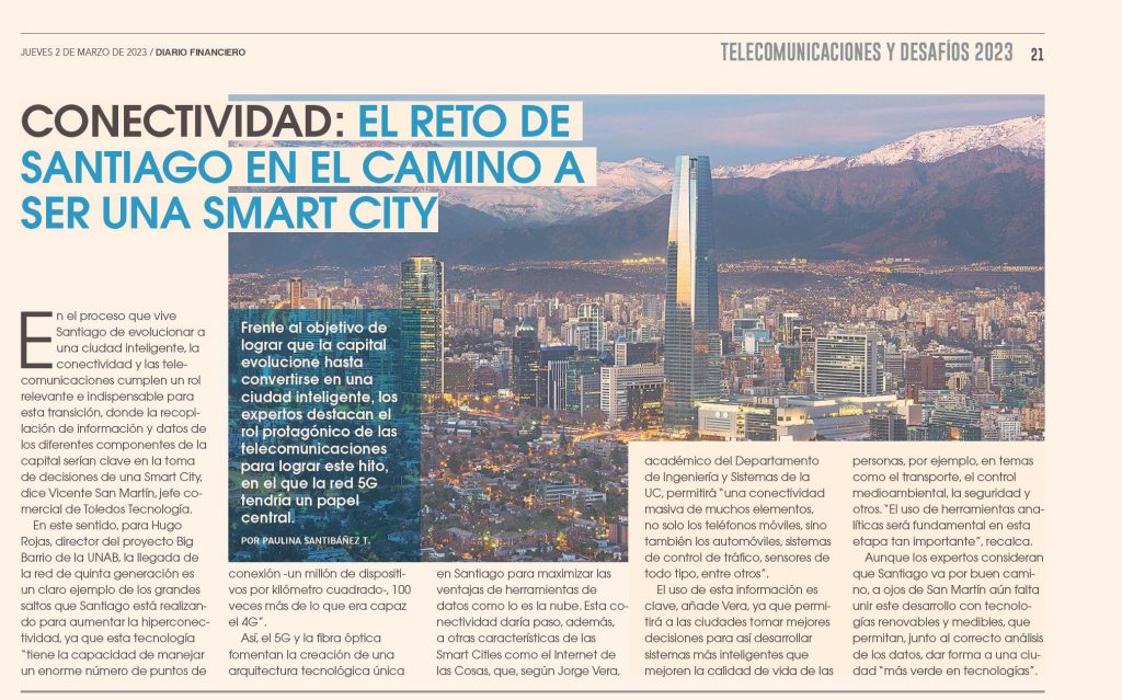 Conectividad El reto de Santiago en el camino a ser una Smart City