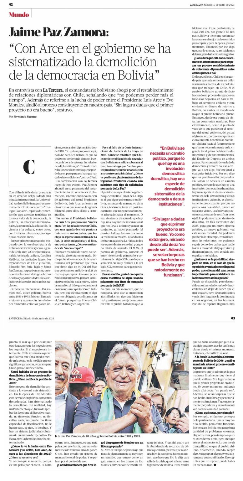 UNAB | Entrevista con el expresidente Jaime Paz Zamora