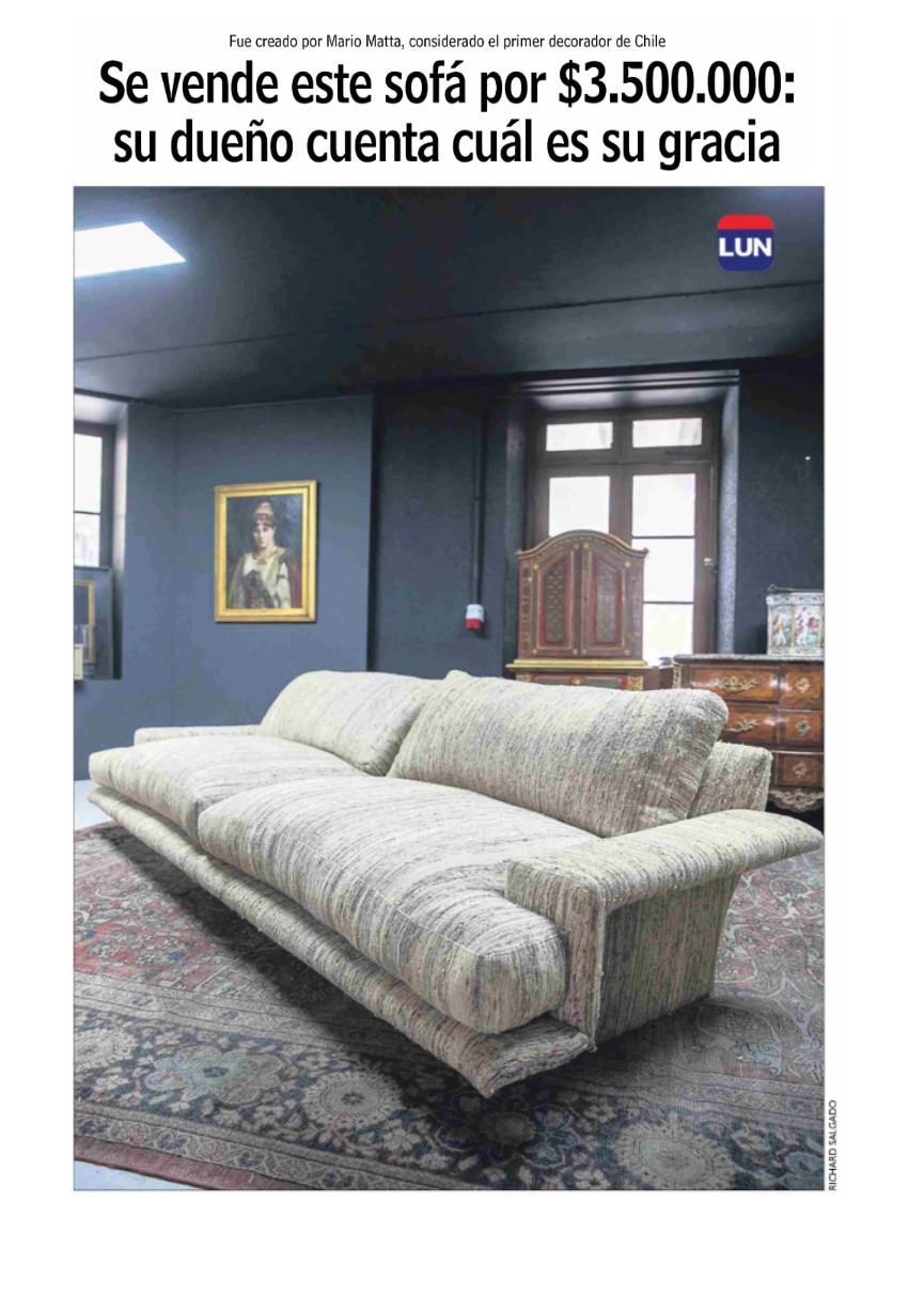 LUN | Sofá diseñado por Mario Matta causa controversia
