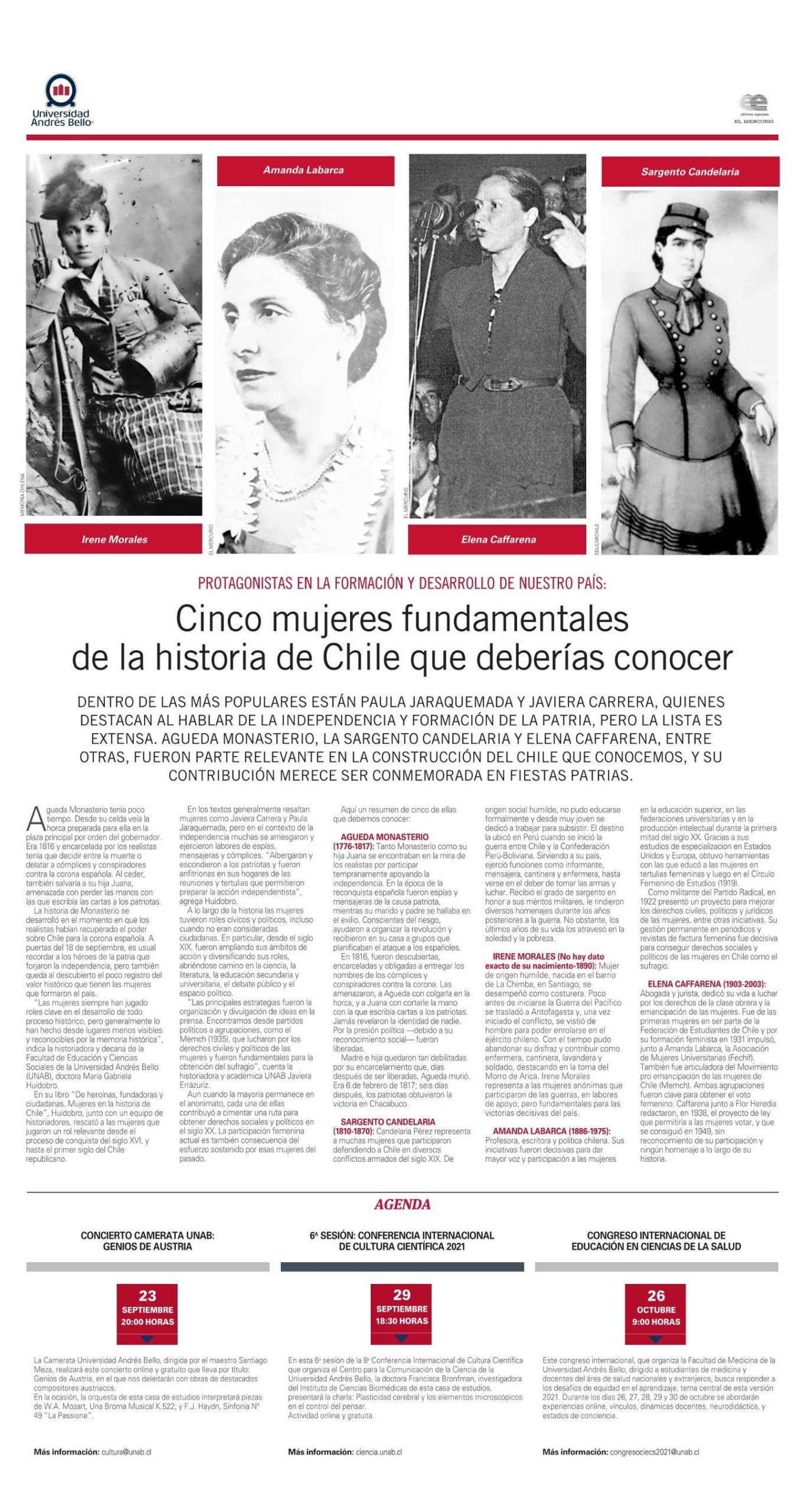 Cinco mujeres fundamentales de la historia de Chile que deberías conocer